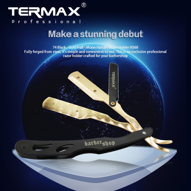 TERMAX Vintage Folding Razor Old fashioned Shaving Razor with Feather ...