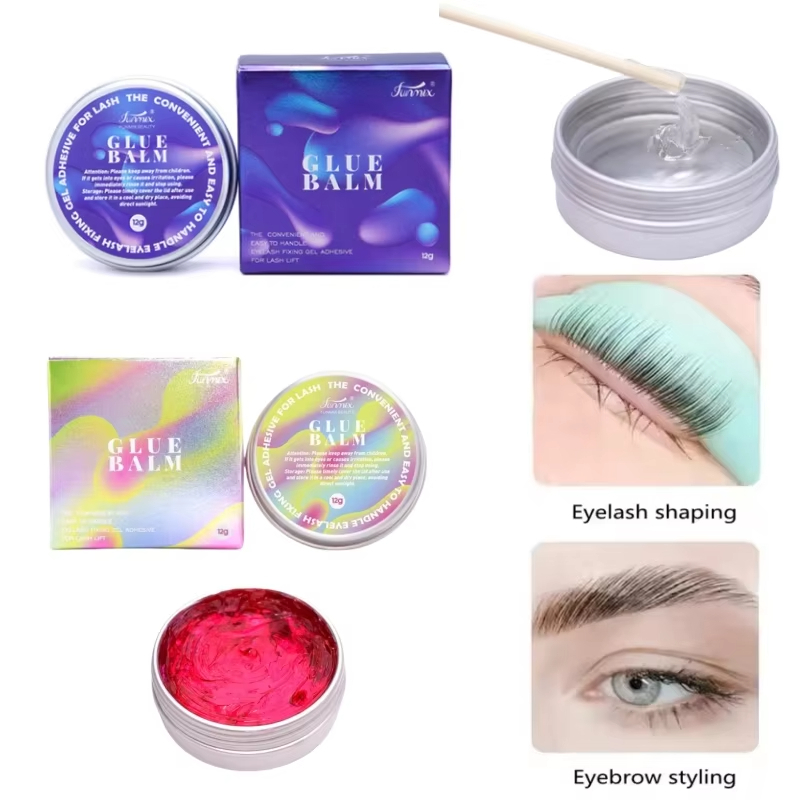 Funmix 12g Clear/Red Lash Lift Solid Glue Balm Waterproof Eyebrow ...