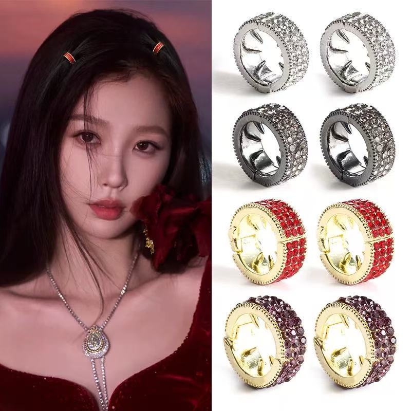 Jennie's Same Metallic Silver Round Braided Hair Buckle Sweet and Cool ...