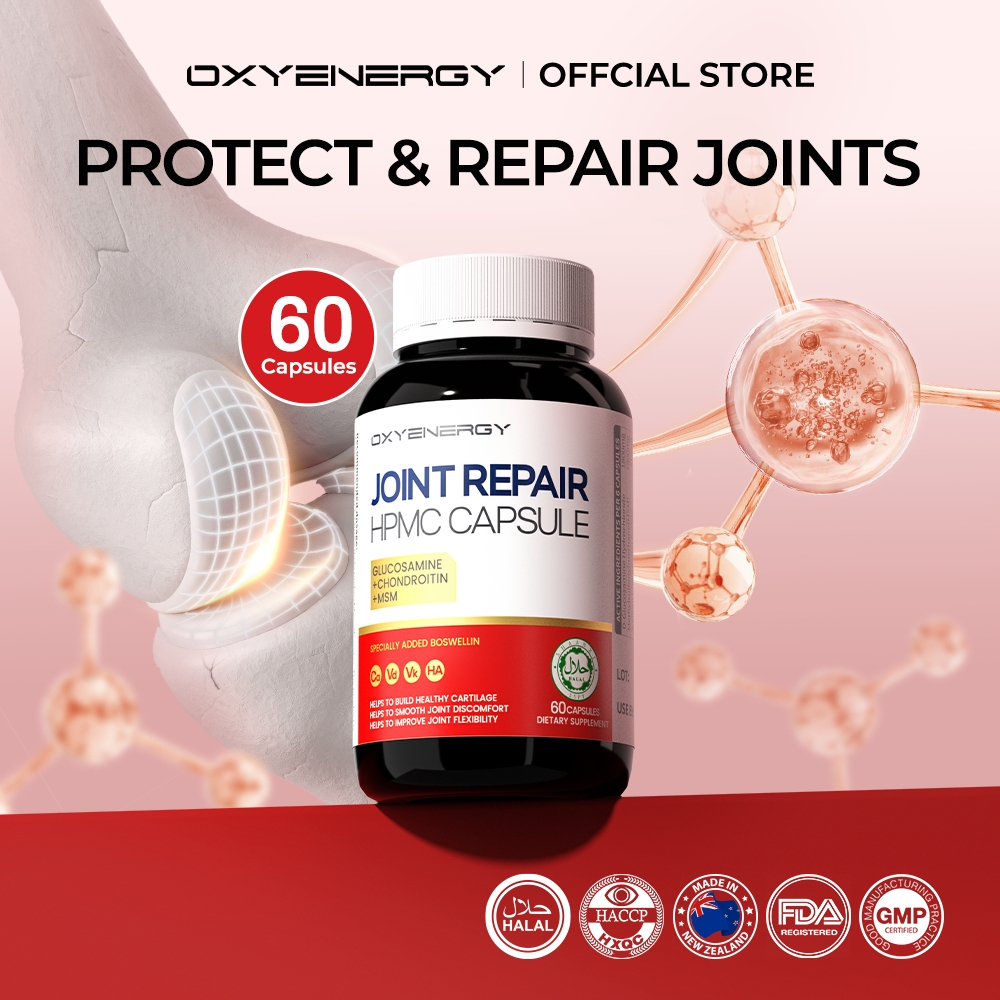 Oxyenergy Joint Repair Capsule HALAL Glucosamine Chondroitin MSM ...