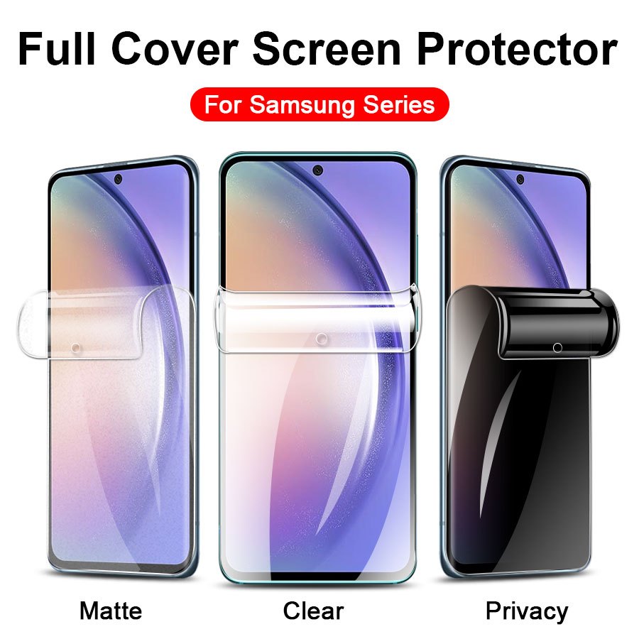 Full Cover Privacy Matte Clear Back Hydrogel Film Screen Protector for ...