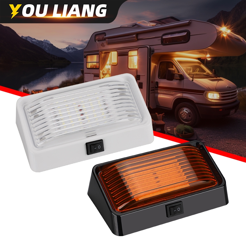 12V-24V LED Vehicle Car Interior Dome Roof Ceiling Reading Light With ...