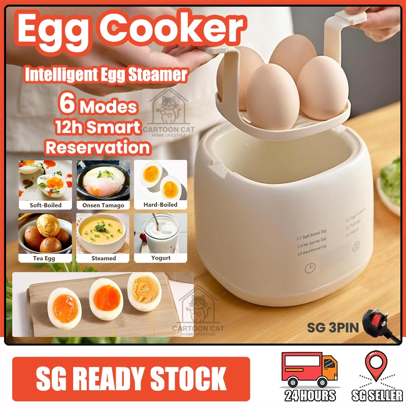 【SG STOCK】Egg Boiler Egg Cooker Household Small Intelligent Egg Maker ...