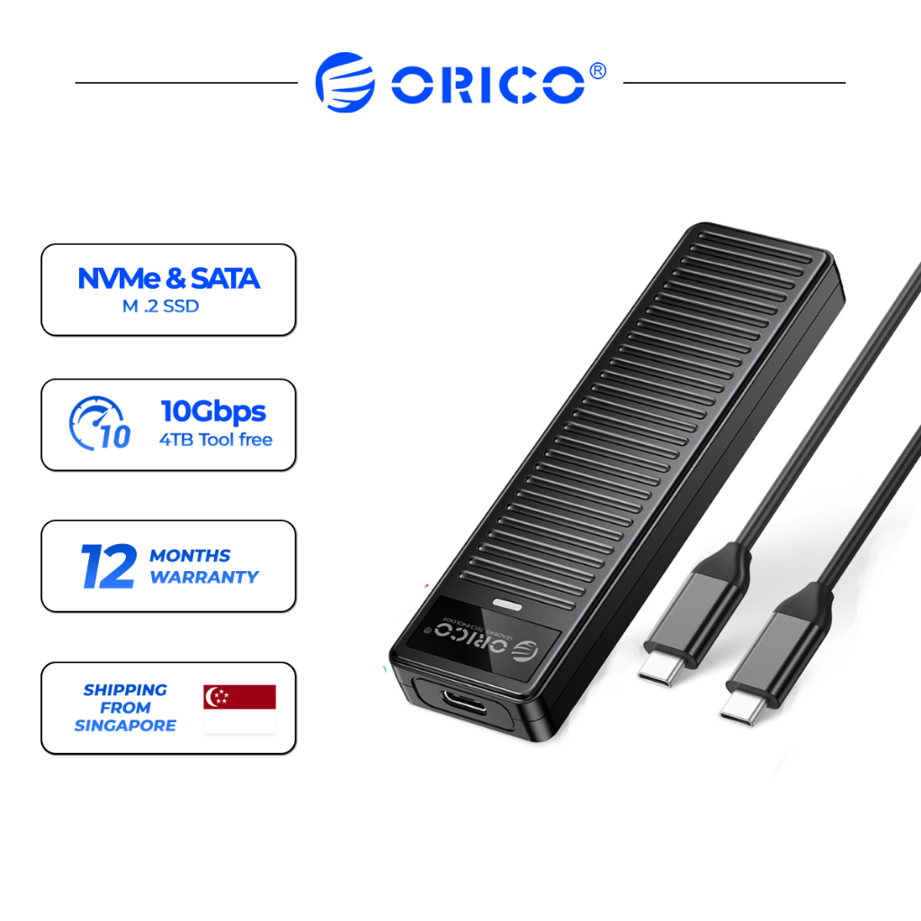 ORICO M.2 NVMe/SATA SSD Enclosure 10Gbps Tool-free Support UASP M2 SSD ...