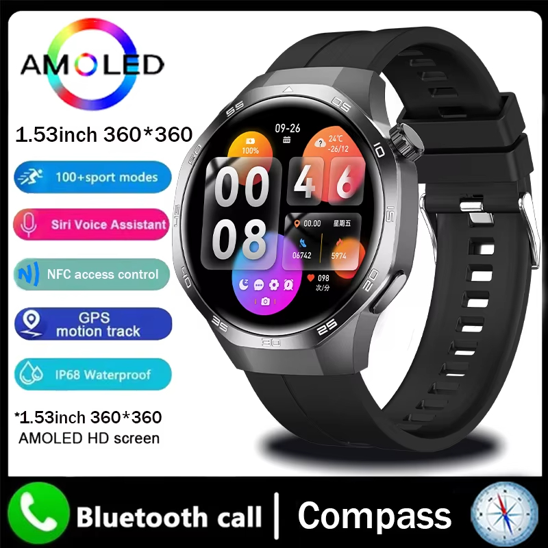 2025 New for Huawei GT5 Pro MaX Smart Watch AMOLED Screen Men GPS Track ...