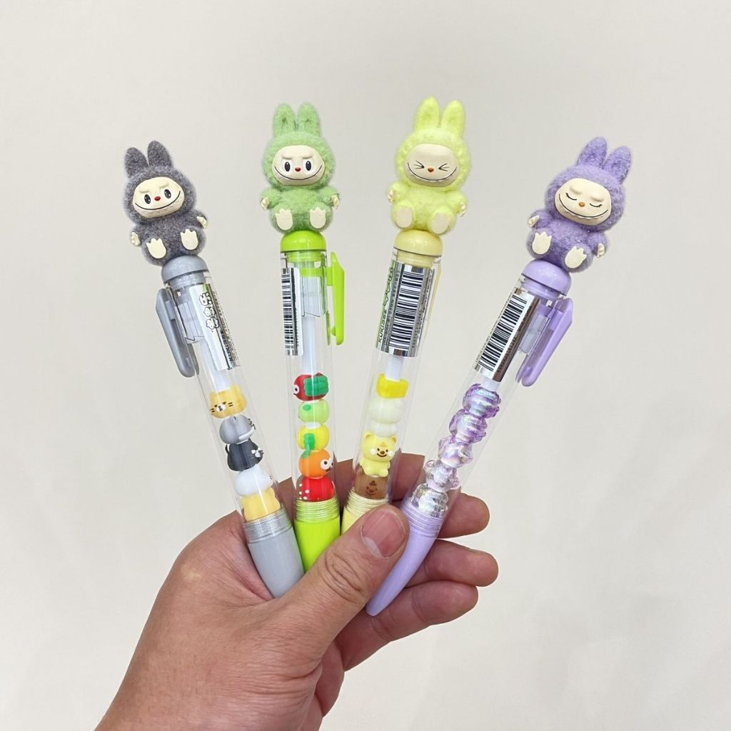 0.5mm Gel Pen Mini Labubu Action Figure Gel Pen (only pen case, and the ...
