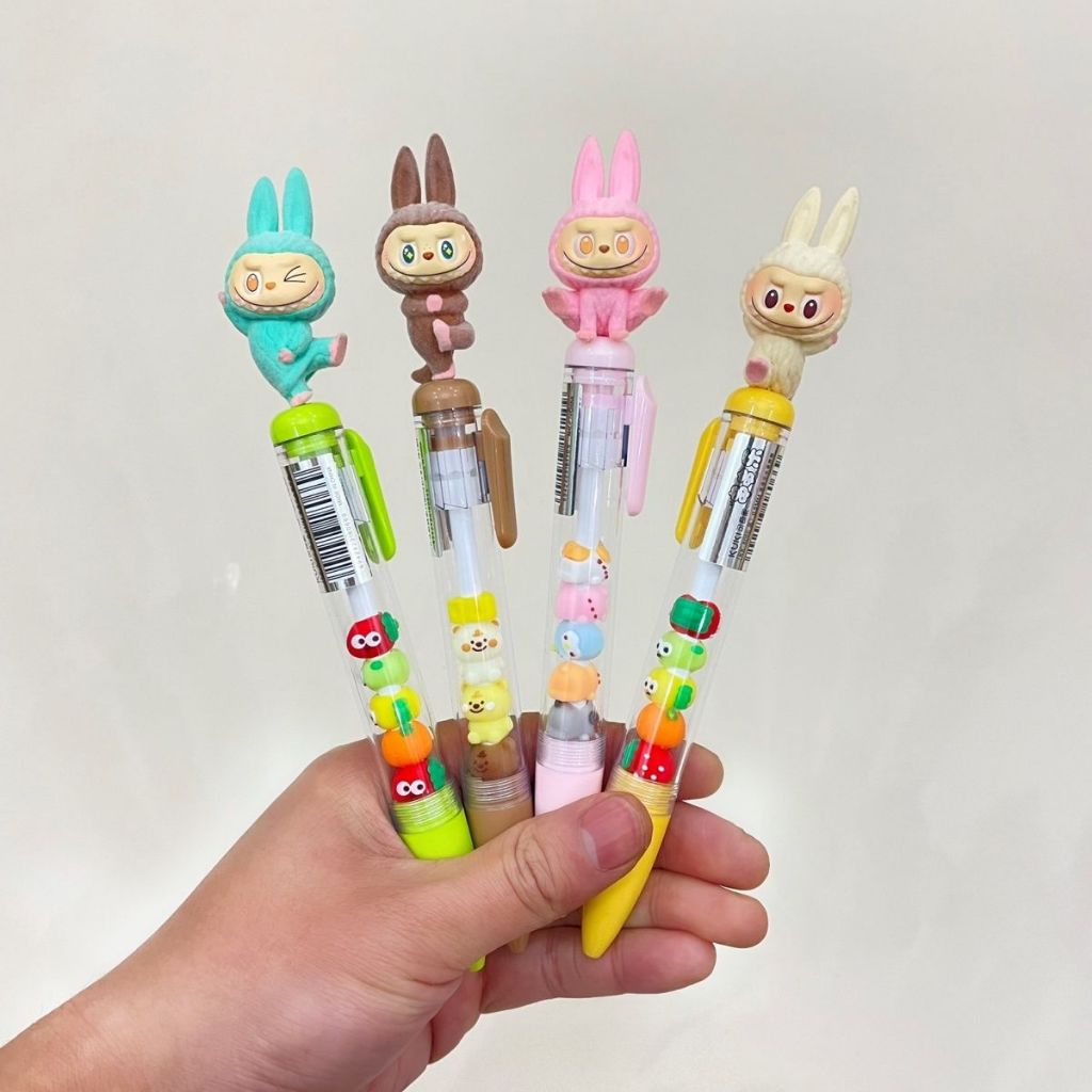 Mini Labubu Yoga Gel Pens 0.5mm Black Pen Cartoon School Student Office ...