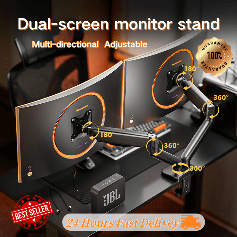 Premium dual monitor arm Steel Articulating Monitor Stand Adjustable ...