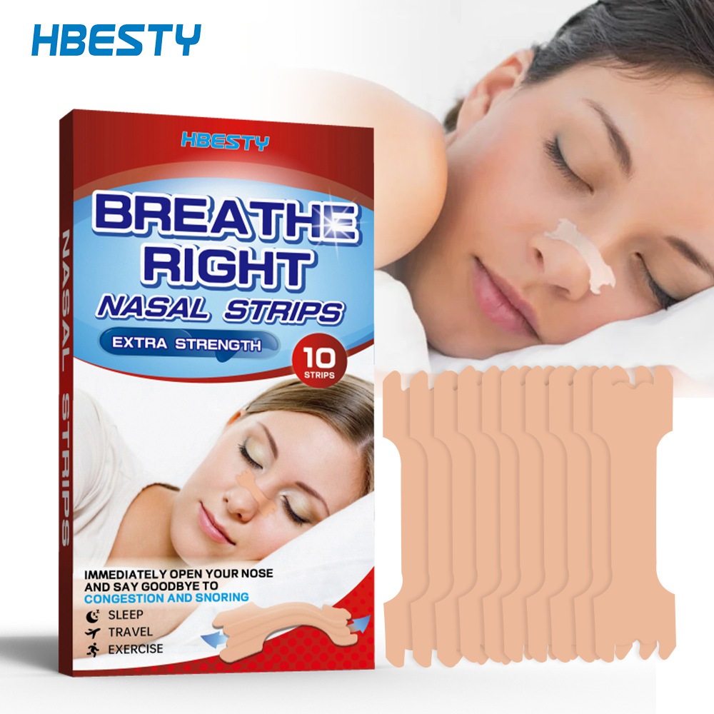 Anti-Snoring Nasal Strips - Ventilated Nose Stickers (10 Pcs) Nasal ...