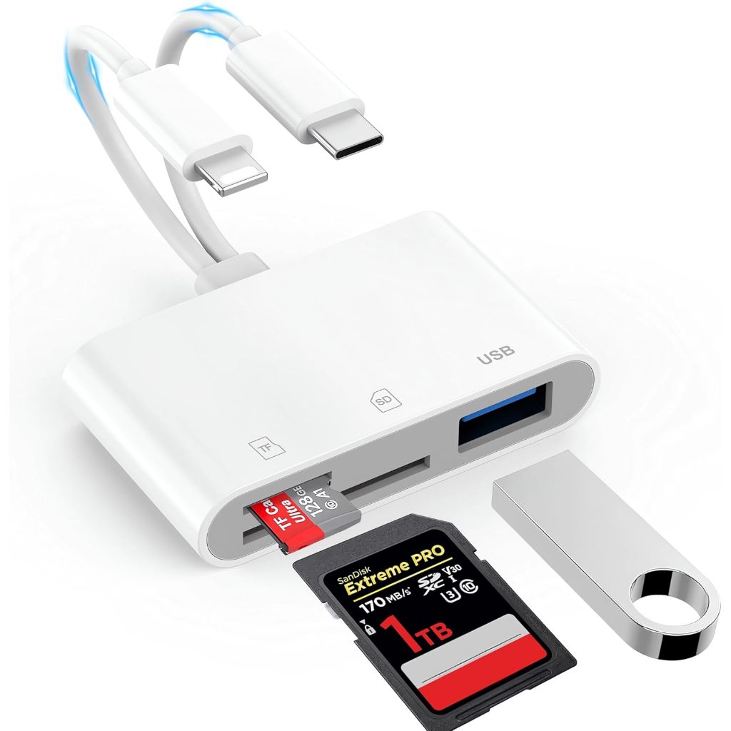 SD Card Reader for iPhone iPad Mac, Digital Camera Adapter to iPhone ...