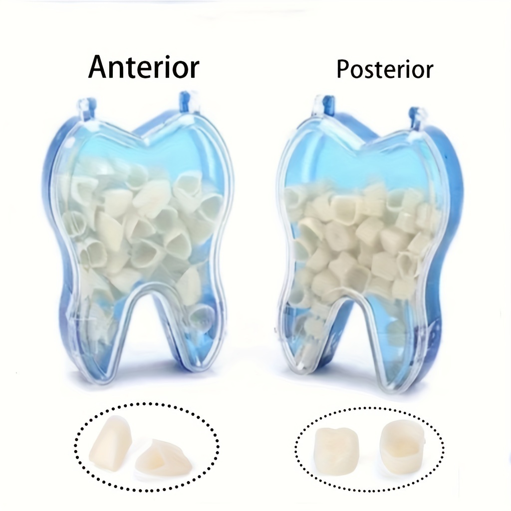 50Pcs/Box Dental Crowns Resin Realistic Dental Crowns Porcelain ...