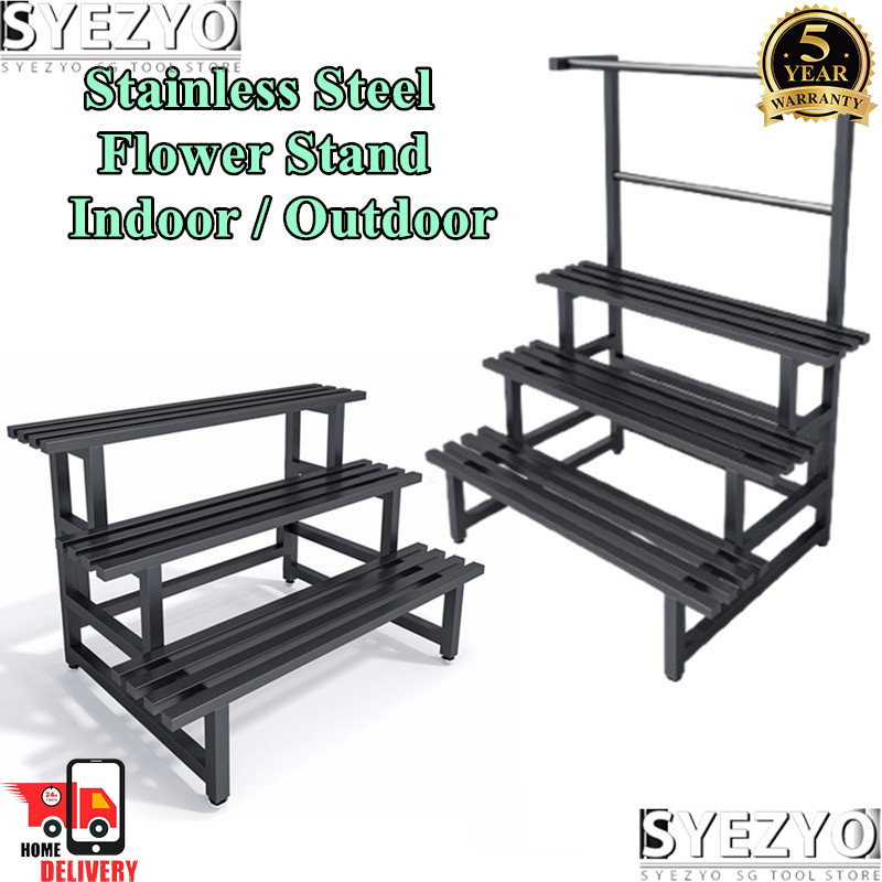 Multi-Layer Stainless Steel Plant Rack Flower Pot Stands Plant Metal ...