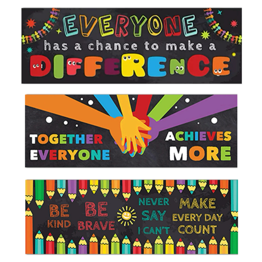 Classroom Poster Decoration Canvas Wall Stickers School Welcome Banner ...