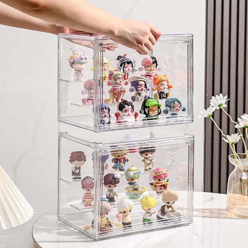 Acrylic Popmart Display Box Figurine Display Case Molly Labubu Cabinet ...