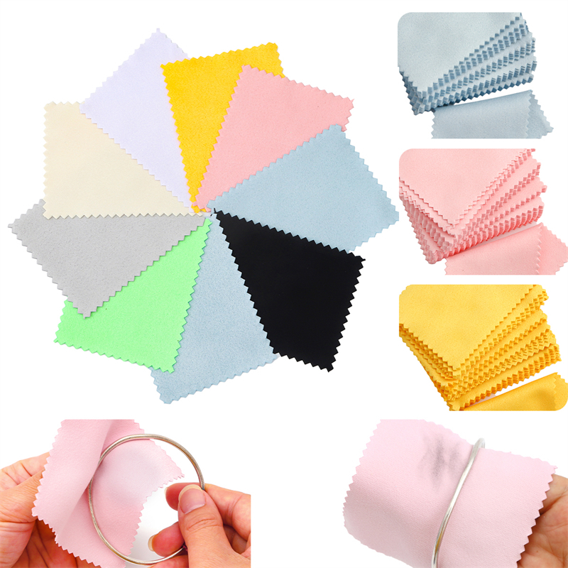 20pcs Polish Polishing Cloth Silver Color Cleaning Polishing Cloth Soft ...