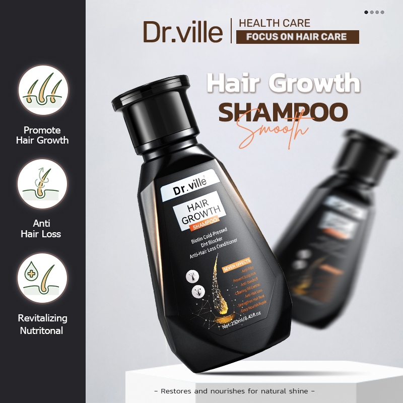 Hair Loss Shampoo Dr.ville 10 packs/Box - Anti-Hair Loss Itchy Scalp 10 ...