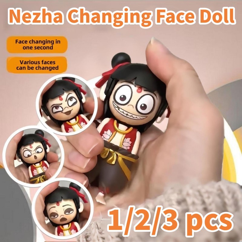 2025New Nezha Face Changing Toy Chinese Anime Nezha2 Figure Doll ...