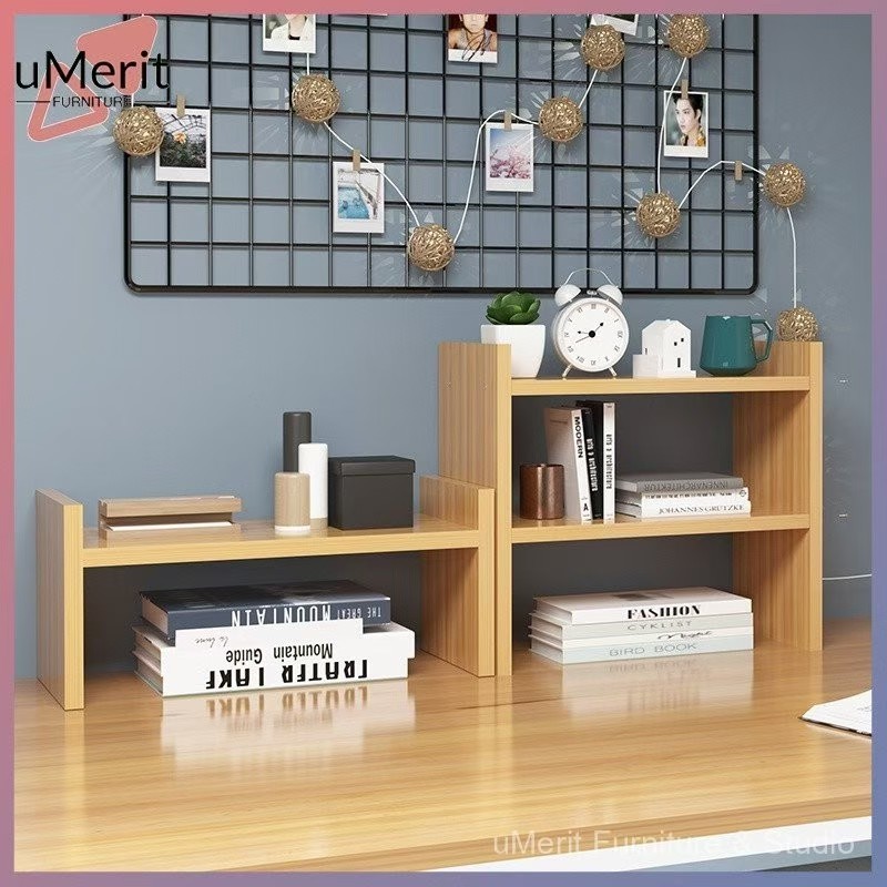 Desk organizer shelf Desktop storage rack countertop bookshelf office ...
