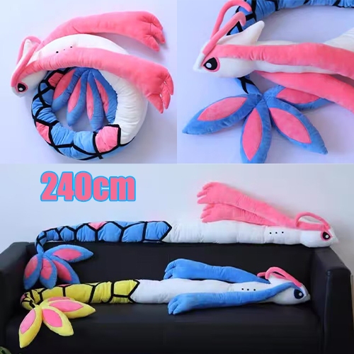 [GENUINE POKÉMON] 240CM Milotic Plush Doll - Giant 2.4M Long Stuffed ...