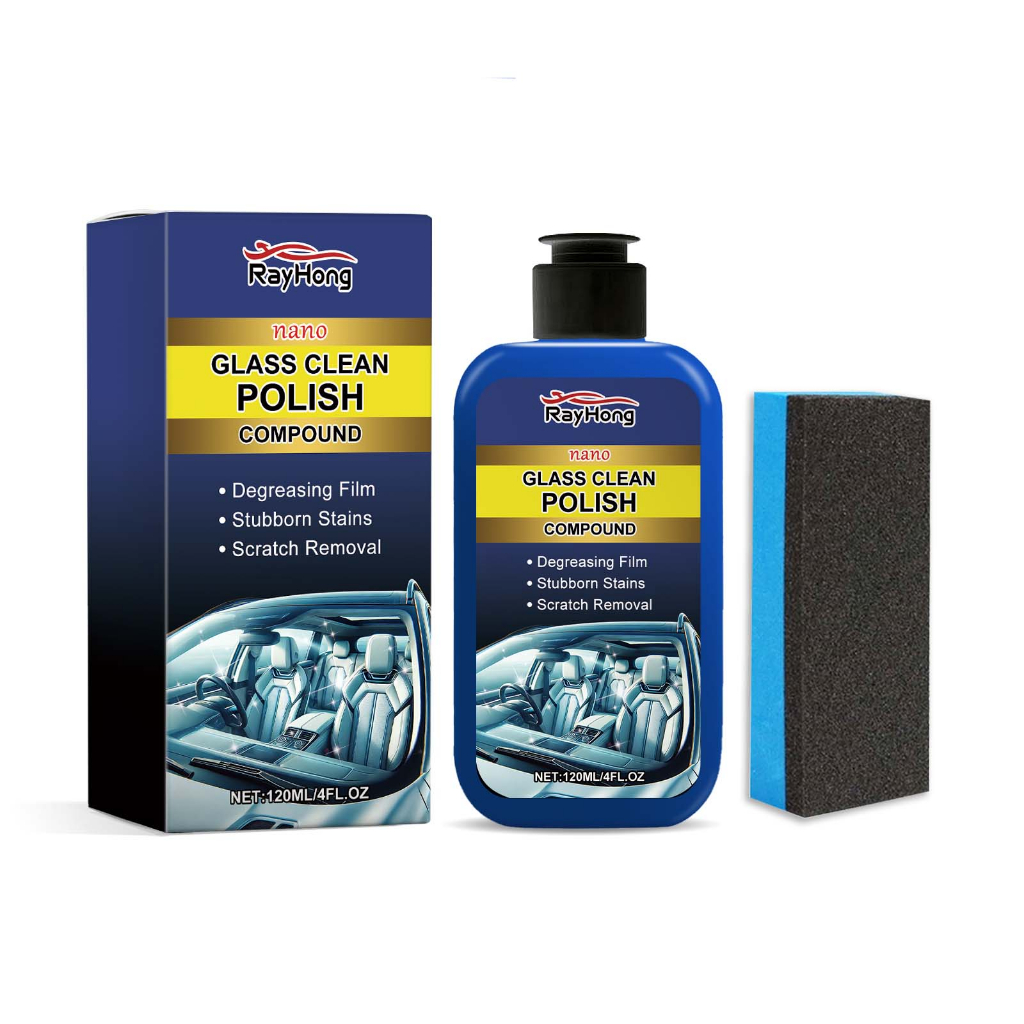 Car Glass Oil Film Removal Cream Car Windshield Cleaning Coating Oil ...