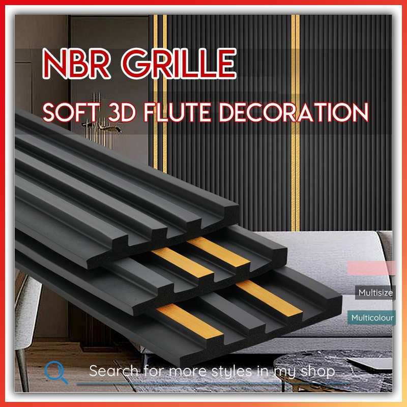 Self-Adhesive Fluted Wall Sticker Wall Guard Partition TV Background ...