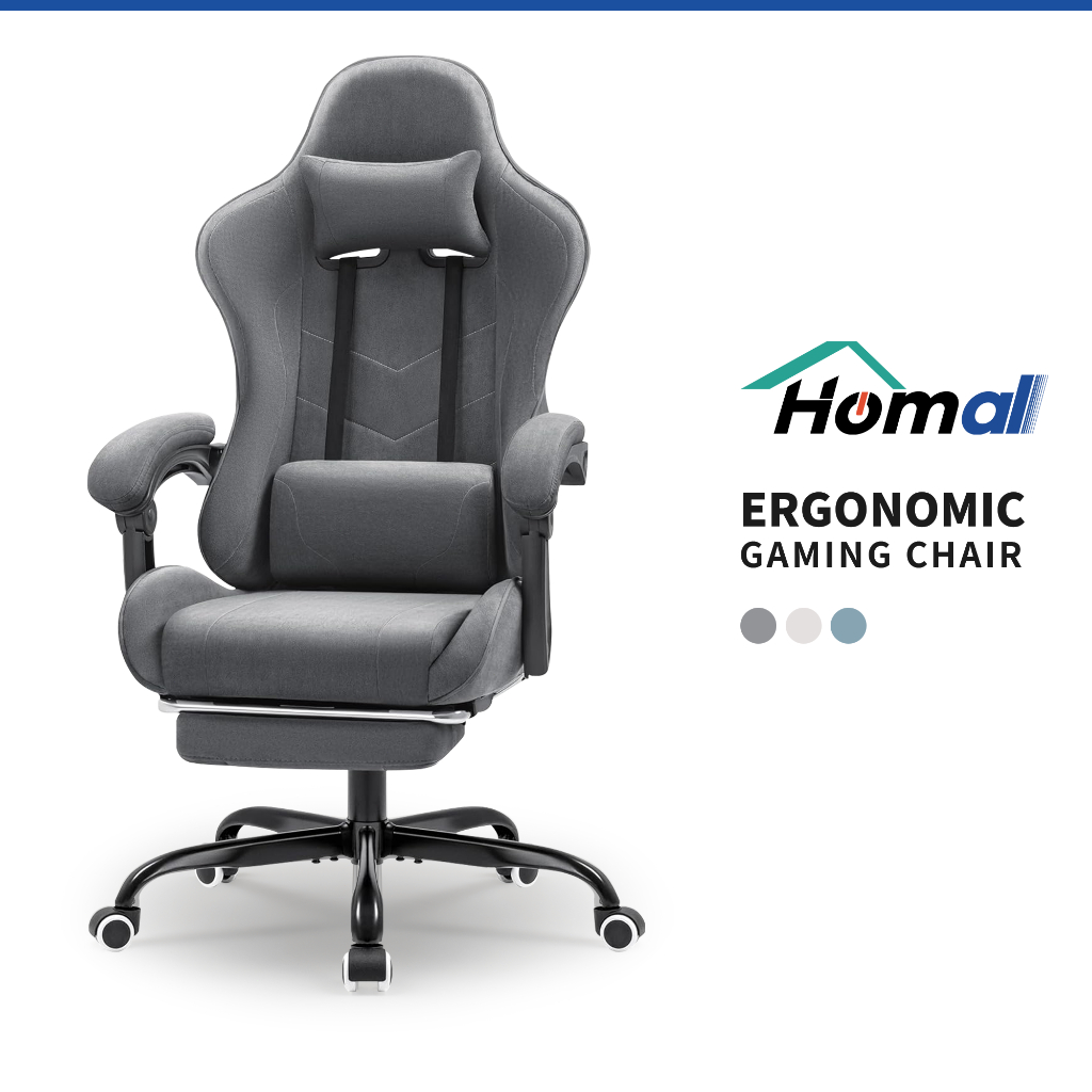Homall Gaming Chair Premium Ergonomic with Massage and Recline Function ...