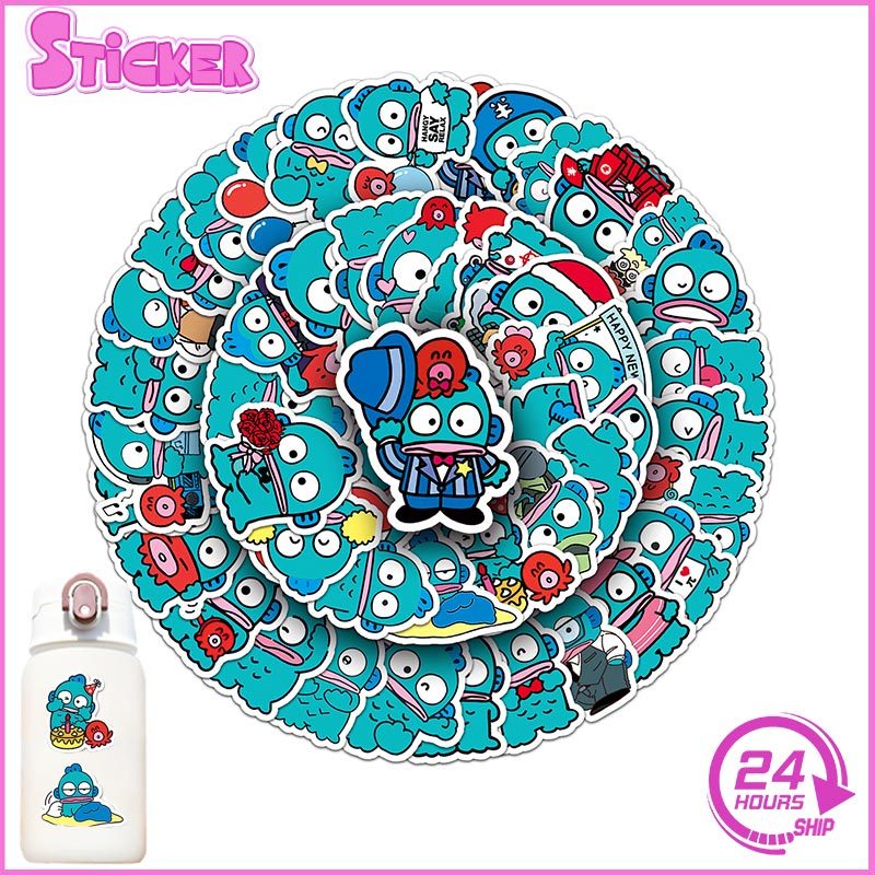 100Pcs Hangyodon Stickers Cute Cartoon for Water Bottles Phone ...