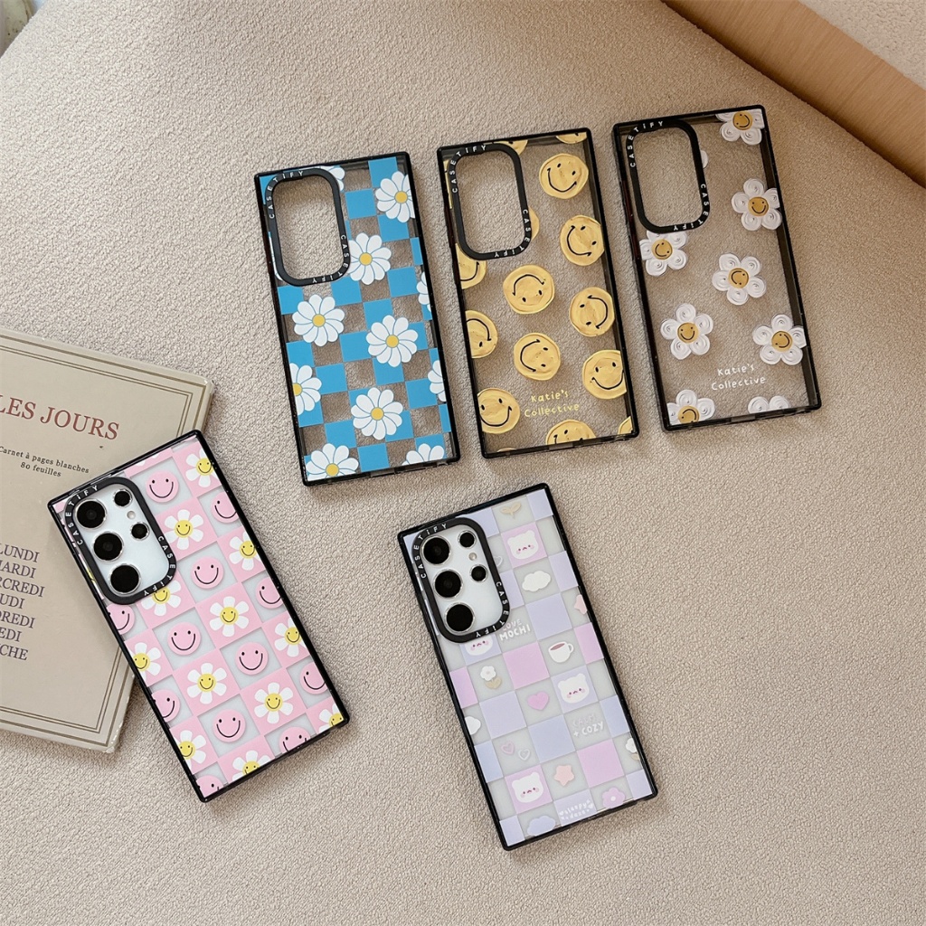 Casetify Samsung Galaxy S25Ultra S25Plus S25 mobile phone case smiley face daisy flower S24 S24U ...