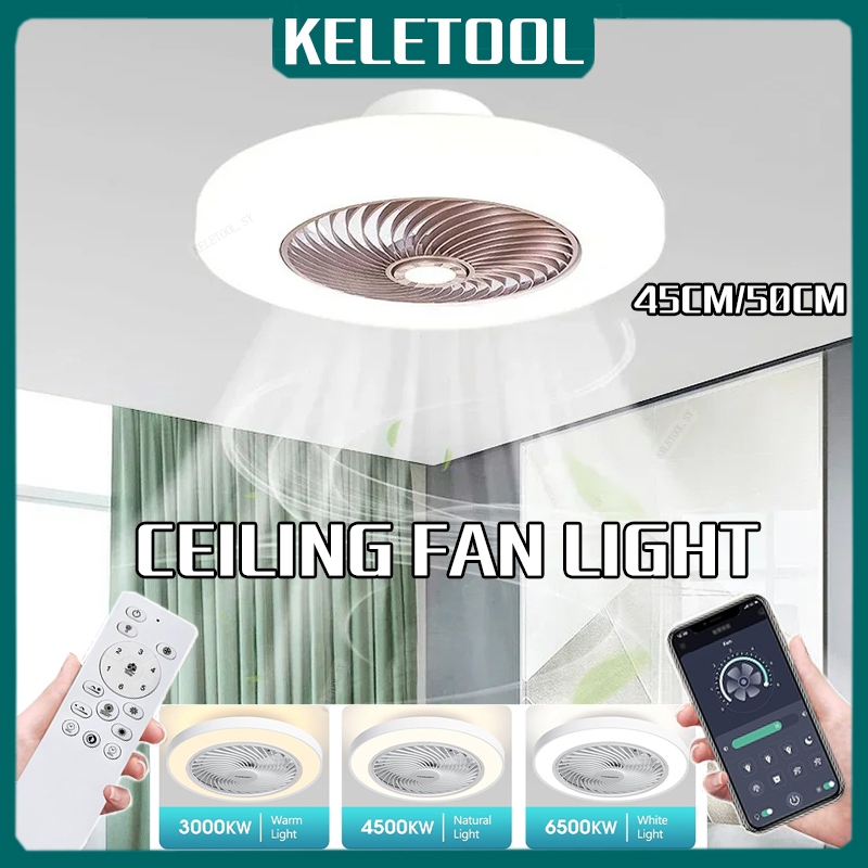 Ceiling Fans with Lights and Remote Ceiling App control Fan Flush Mount ...