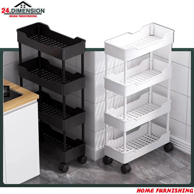 Movable Storage Rack Slim Rack Bathroom Shelf Toilet Rack Kitchen Rack ...