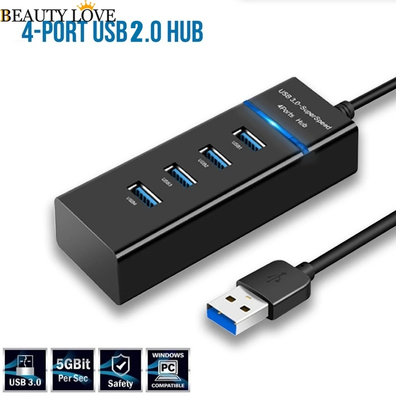 4 Port USB 2.0 Hub Splitter / High Speed Multiport USB Hub Adapter ...