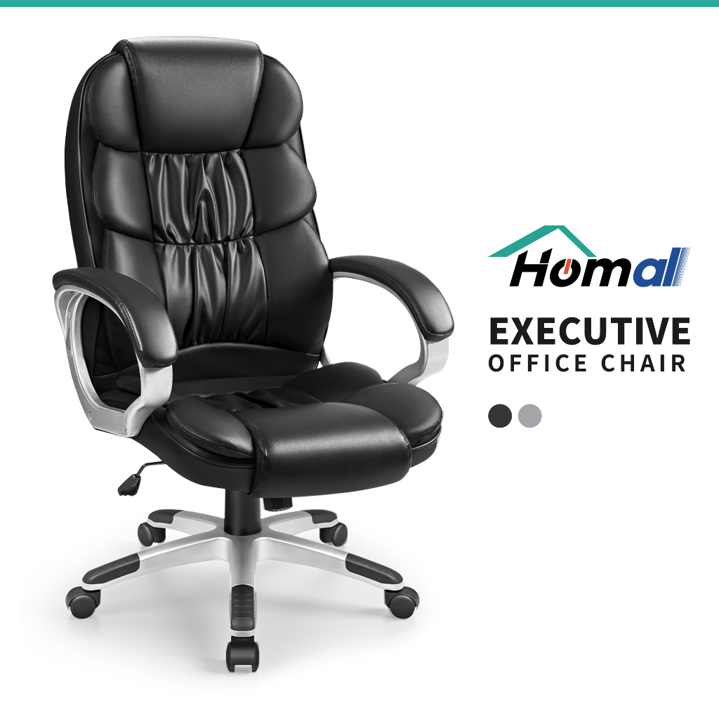 Homall Office Chair Premium Ergonomic High-Back with Smooth PU Leather ...