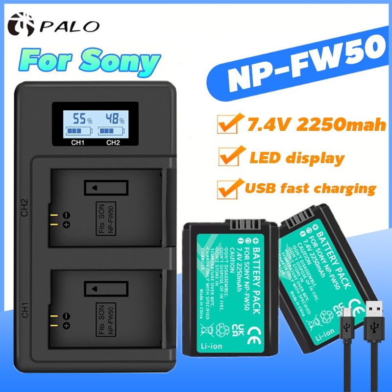 PALO NP-FW50 Charger Set / Charger / Battery Sony camera FW50 /NP-FW50 ...