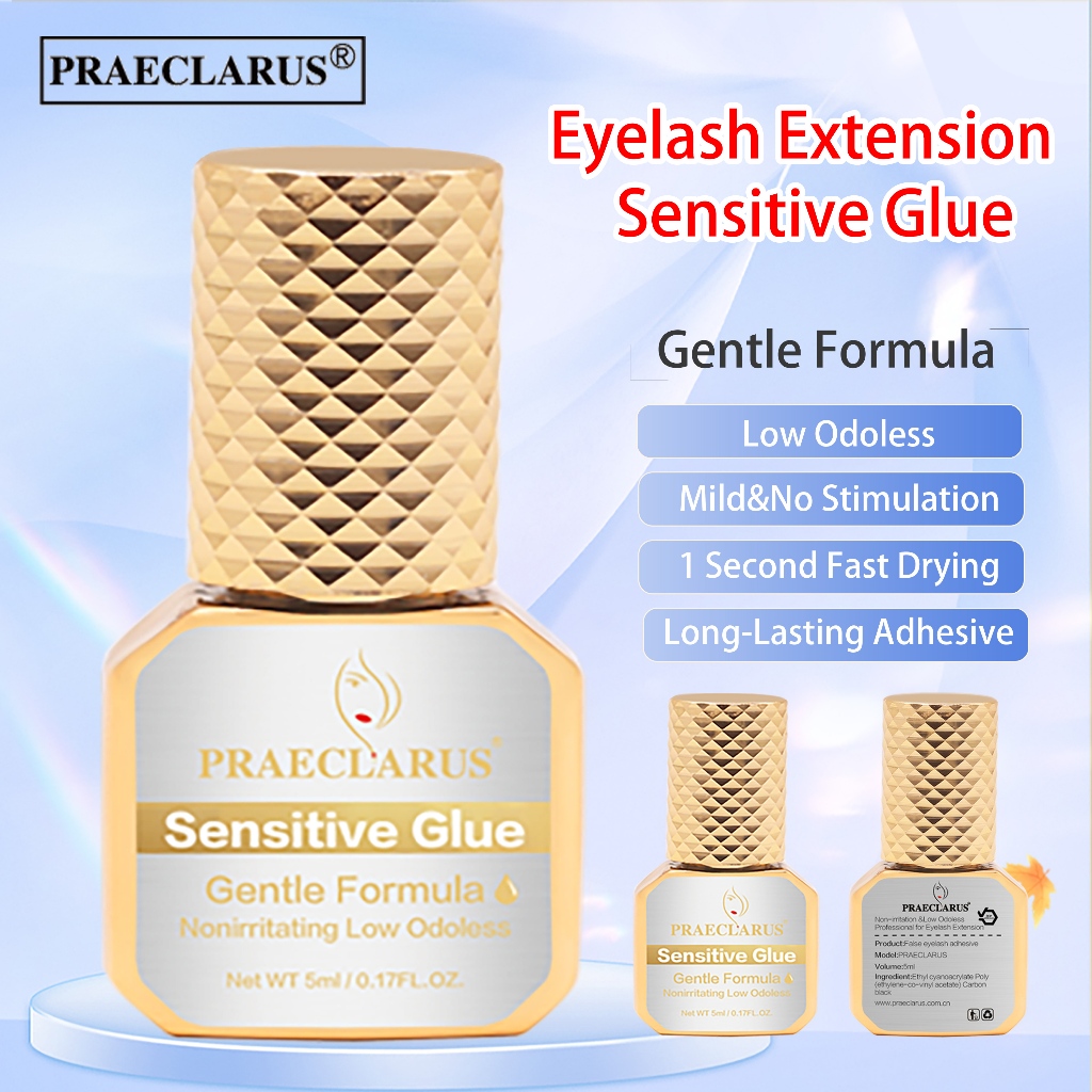 PRAECLARUS Sensitive Adhesive Glue For Eyelash Extension 5ml Fast Dry ...