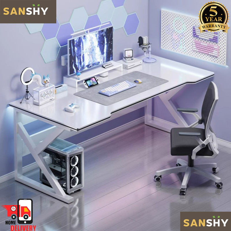 (SG) Desk Organiser Computer Table Standing Desk Girls Gaming Table ...