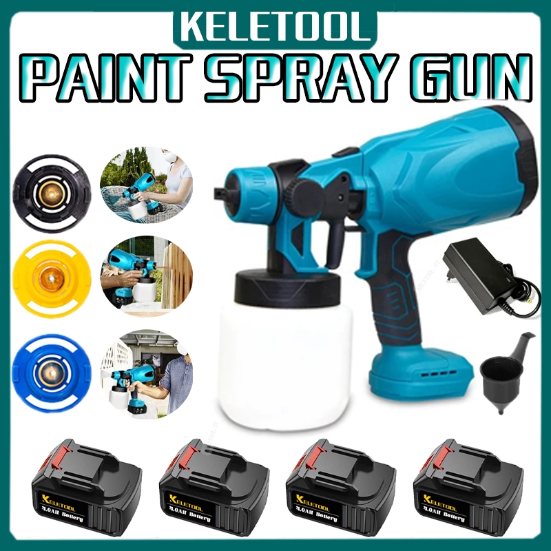 Spray Gun Electric Cordless Spray Gun Portable Paint Sprayer 1000ml ...