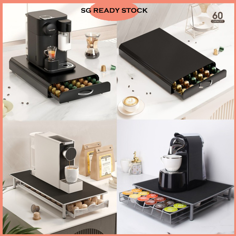 【READY STOCK SG】Drawer Type Coffee Capsules Shelves 40pcs Storage Stand ...
