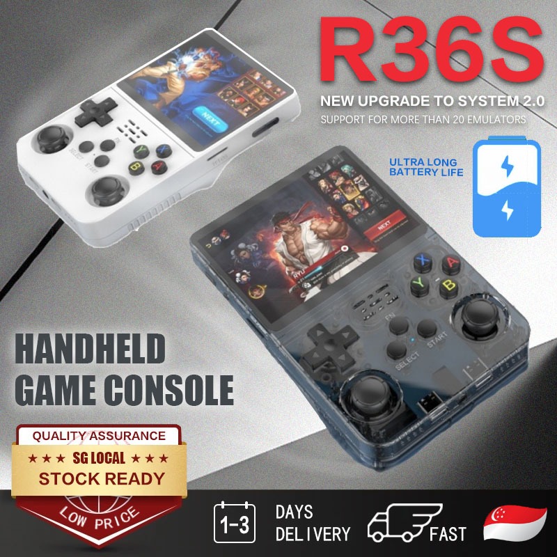 （SG)Open Source R36S Console Portable Retro Handheld Mini Video Game Arcade Game Console 3.5 ...
