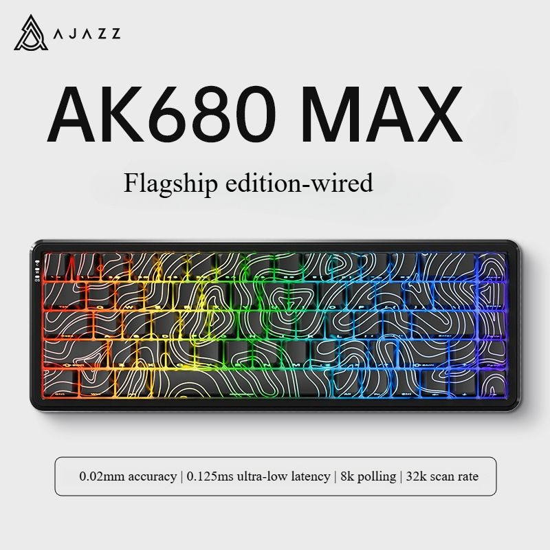 AJAZZ AK680 Max Wired Wireless Mechanical keyboard Rapid Trigger Keyboard Magnetic Switch Full ...