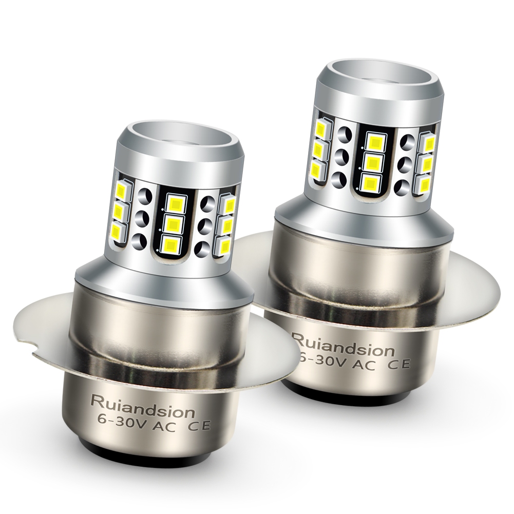 Ruiandsion P36D LED Bulb Motorcycle Headlight AC 6-30V 800LM Kart DRL ...
