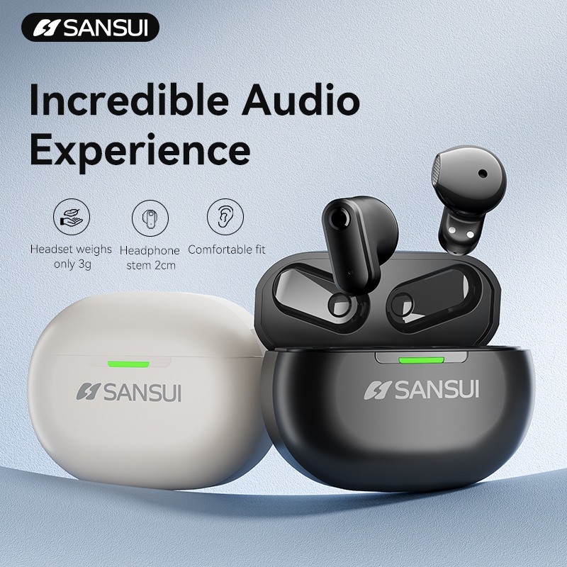 SANSUI W97 Super Mini TWS Bluetooth Earbuds Bluetooth v5.4 Earphones ...