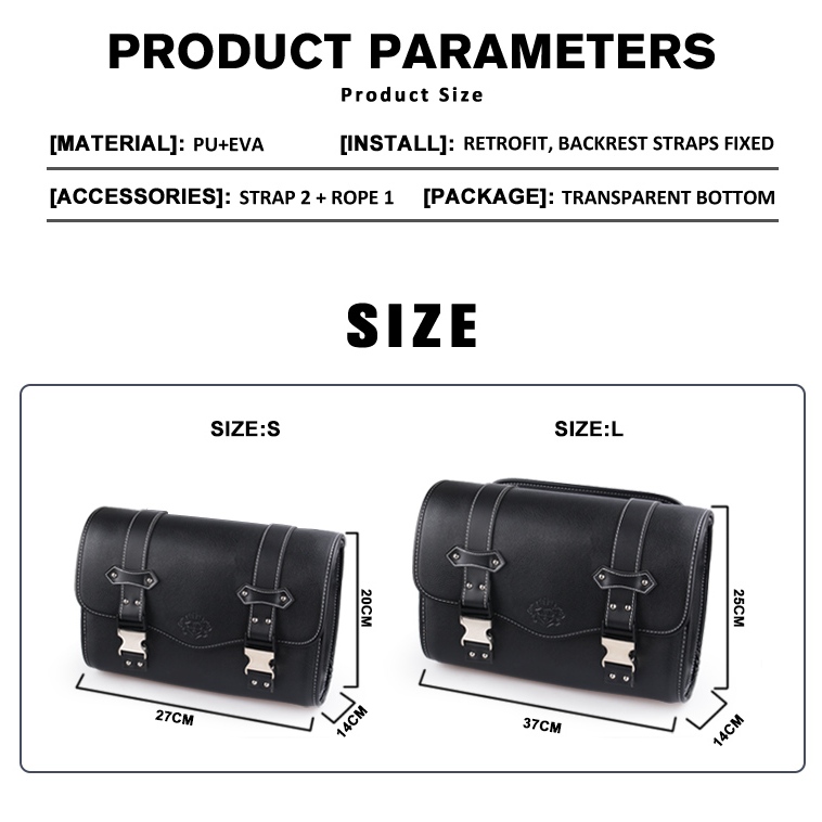 Motorbike Side Box Side Bag Leather Retro Styling Harley Electric ...