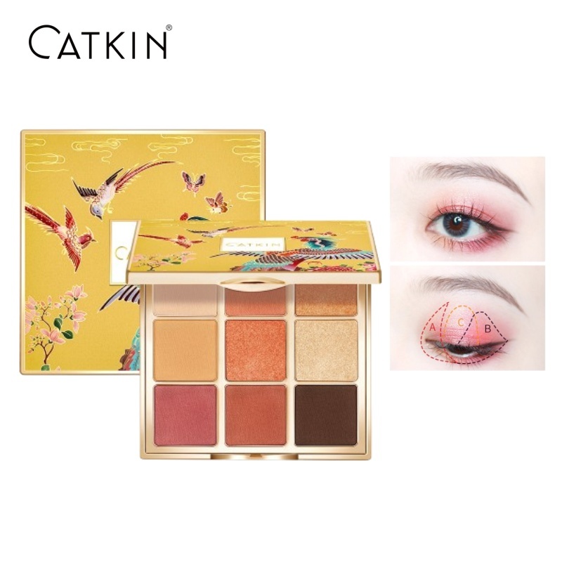CATKIN 9 Colors Eyeshadow Palette Silky Texture Matte & Shimmer High ...