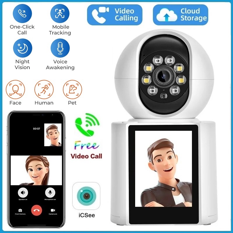 【ICSEE】3MP Video Call CCTV WiFi IP Camera PTZ Visual Surveillance with ...
