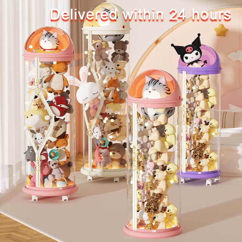 Doll Storage Box PVC Plush 32CM Toys Storage Bucket Dustproof ...