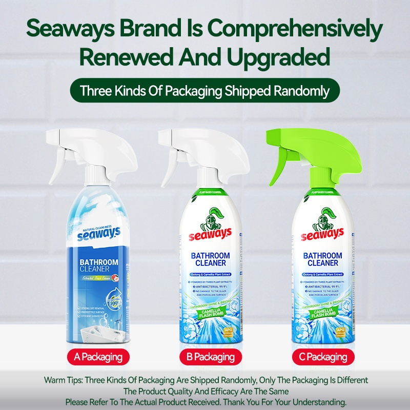 Seaways Bathroom Cleaning Spray (500g) Toilet Bowl Cleaner Glass Stain ...