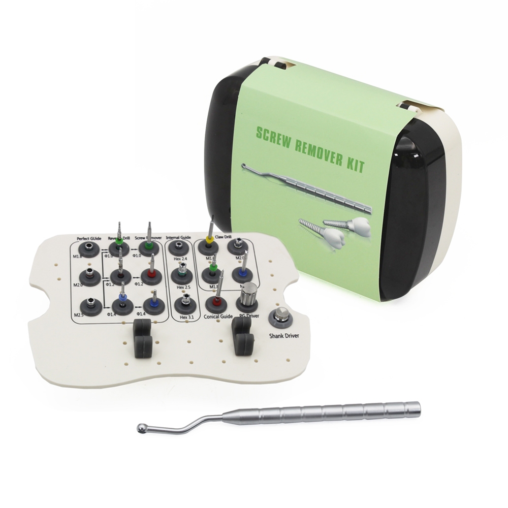 Dental Implant Broken Screw Remover Kit Reverse Drill Guide Driver SR ...