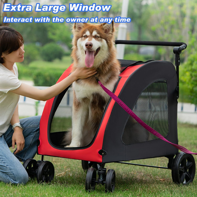 Big Stroller Up to 50kg Dog Stroller for Large Medium Dogs Extra Large ...