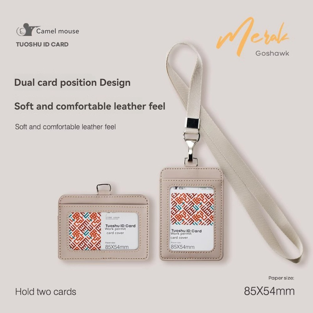 Work Permit Card Holder ID Holder Badge with Hanging Neck Lanyard ...