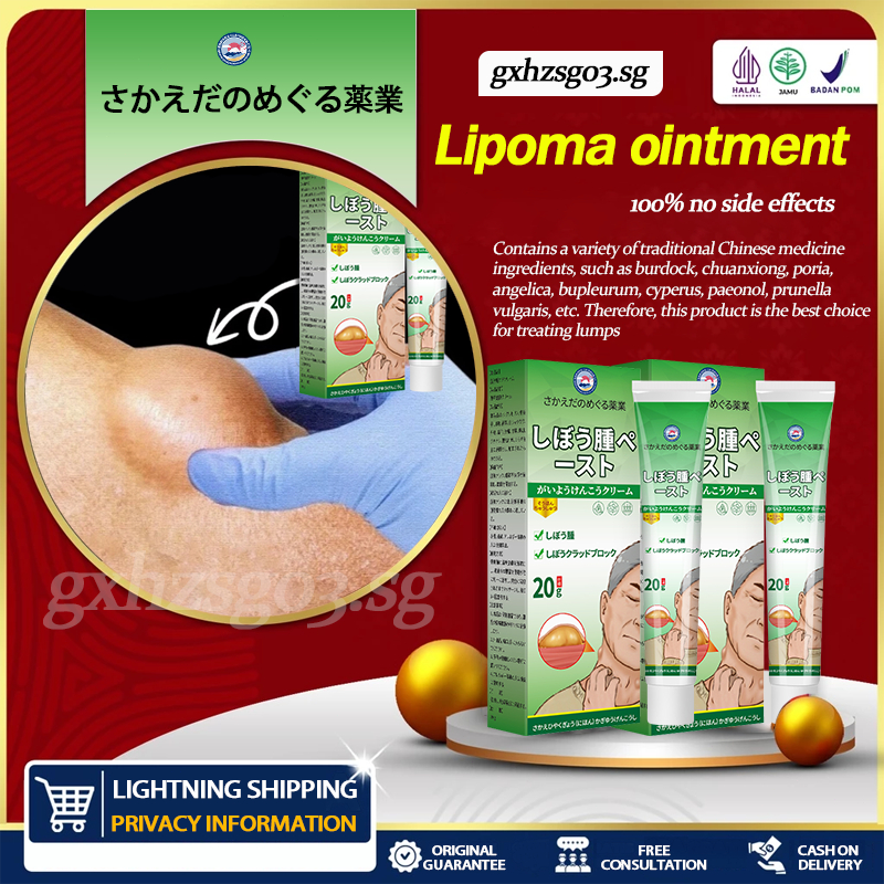 100 % Original Lipoma Removal Cream 脂肪瘤膏20g Removing Lumps in the Body ...